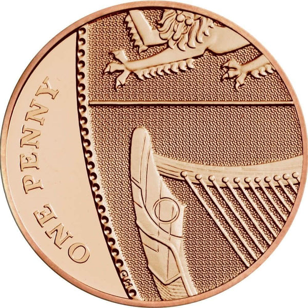 2021 One Pence Shield 1p Uncirculated Coin