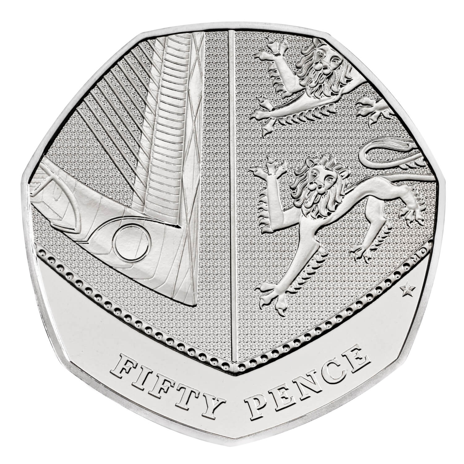 2020 Shield Design 50p Brilliant Uncirculated Coin